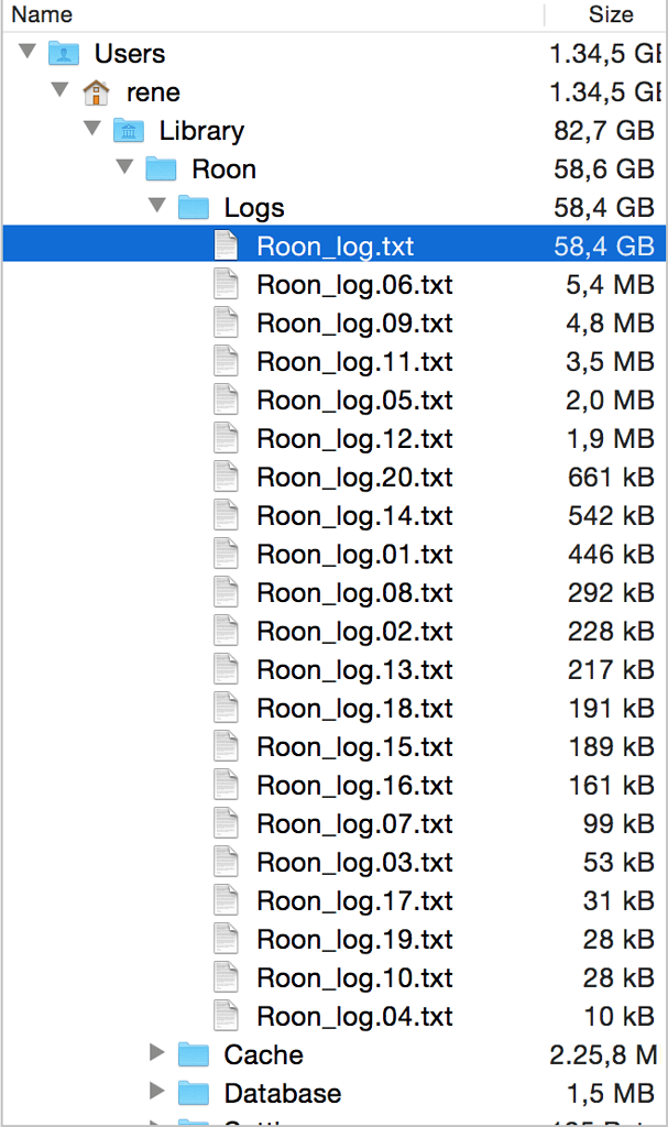 Giant log file created by Roon? - Support - Roon Labs Community