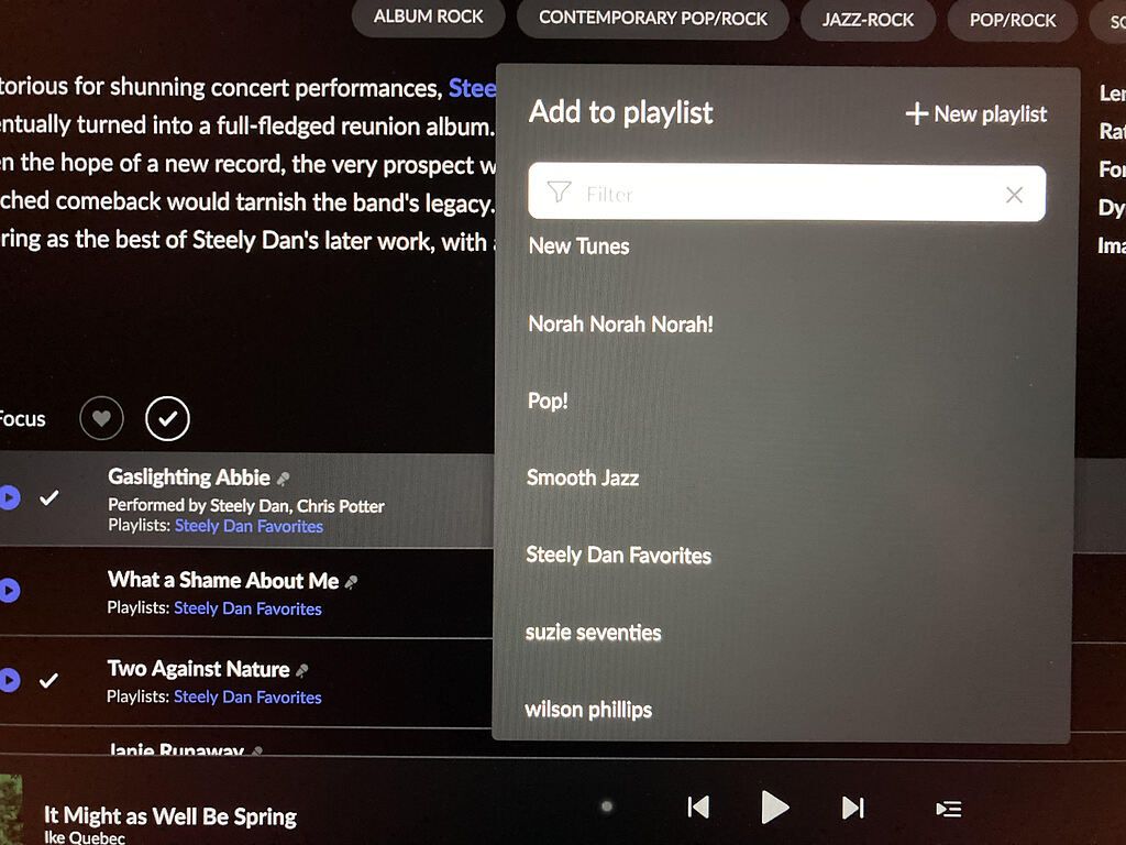 Playlist help, confused! - Roon Software Discussion - Roon Labs Community