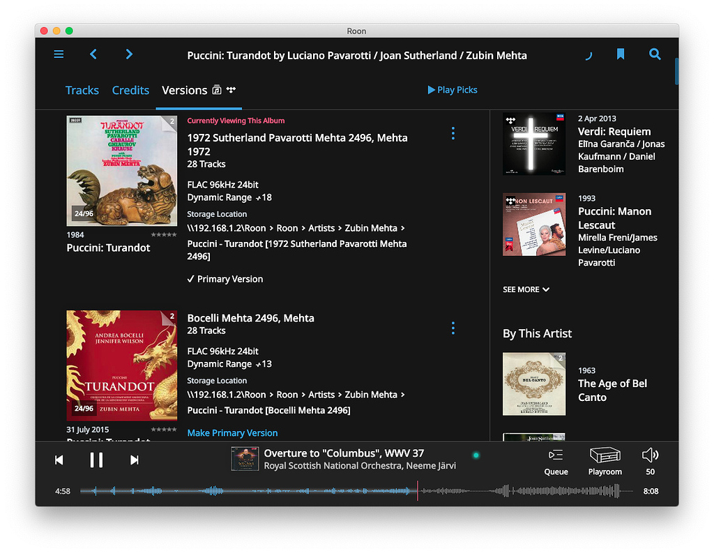 Zubin Mehta - Turandot confusion - Metadata - Roon Labs Community