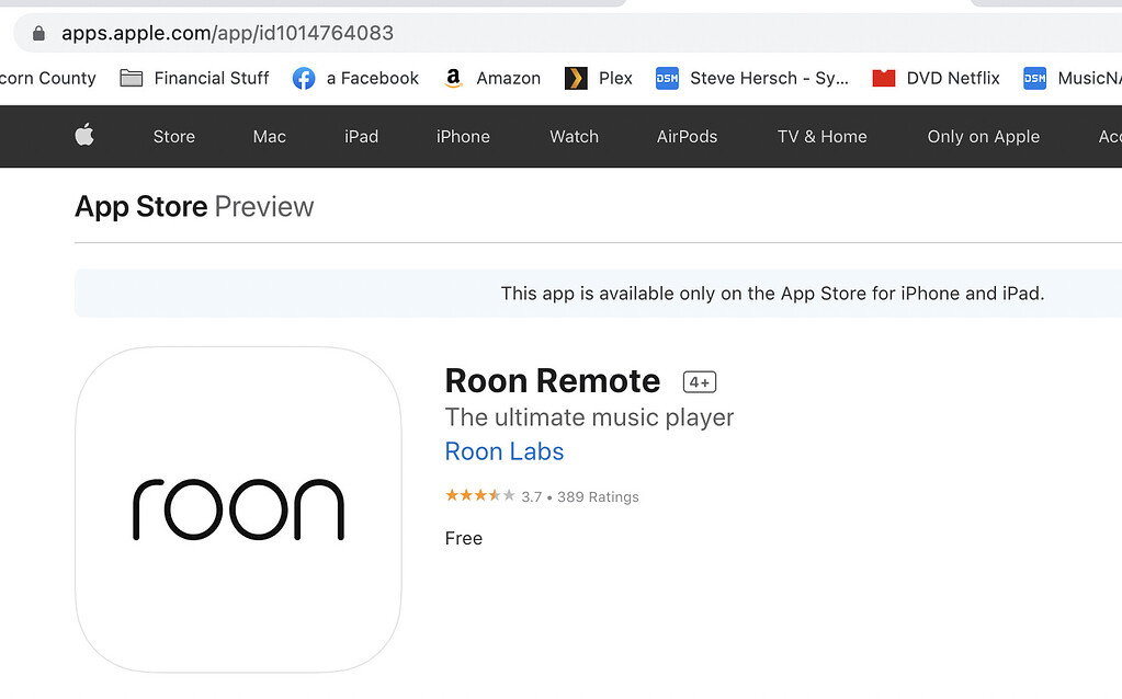 Roon Remote no longer available in Apple App Store for Macbook Air!? - Roon Software Discussion ...