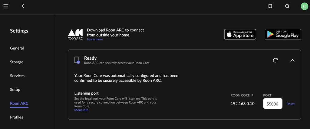 Had to change my Arc Port manually to 55000 - Roon Software Discussion - Roon Labs Community