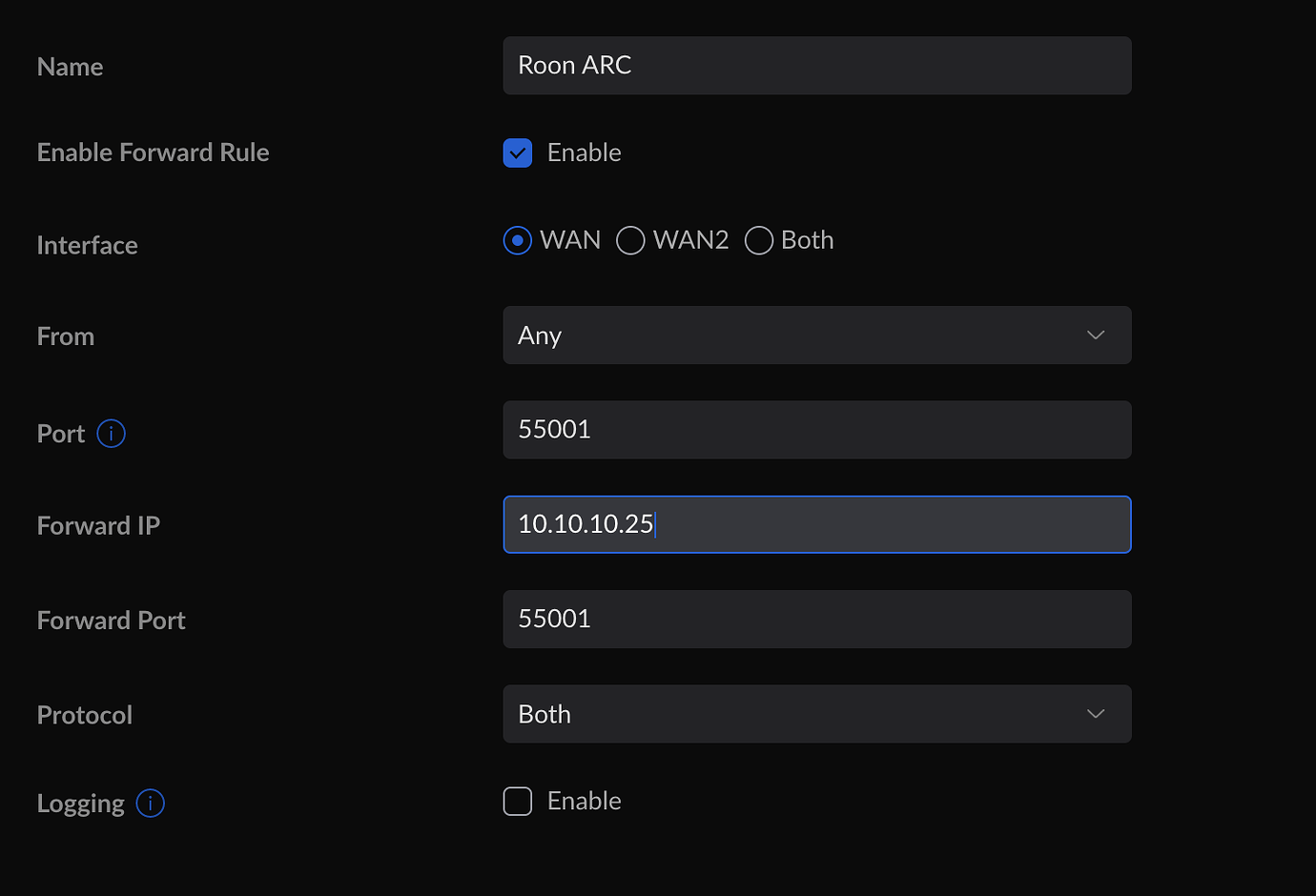 Arc - Port Forwarding (UniFi Dream Machine Pro) - ARC: Port Forwarding Resources - Roon Labs ...