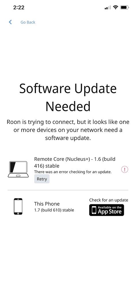 Roon Nucleus+ There was an error checking for Update - Nucleus - Roon Labs Community