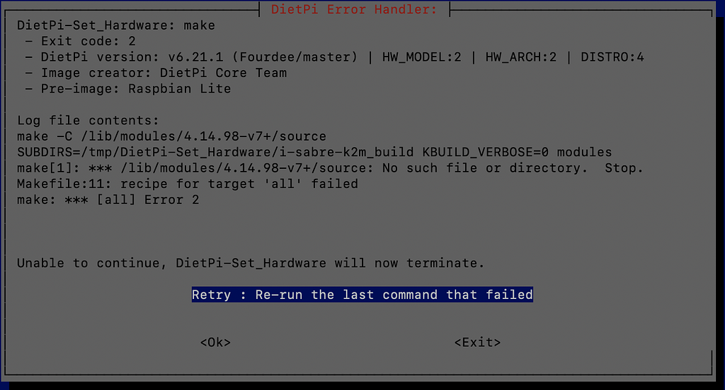 Error while trying to set i2s Sabre DAC - DietPi - Roon Labs Community