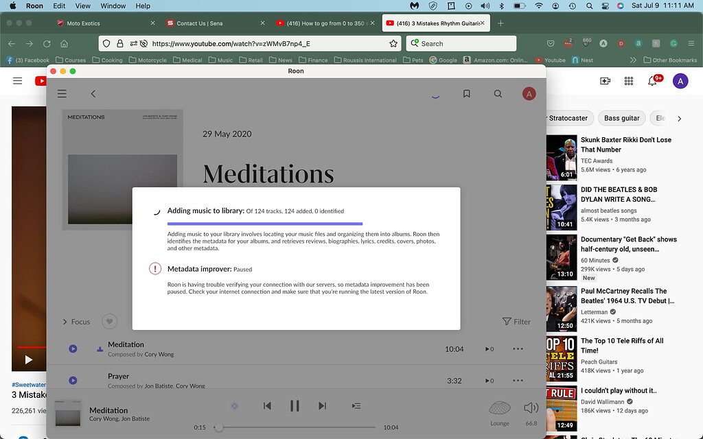 Wheel keeps spinning - metadata improver paused - Support - Roon Labs Community