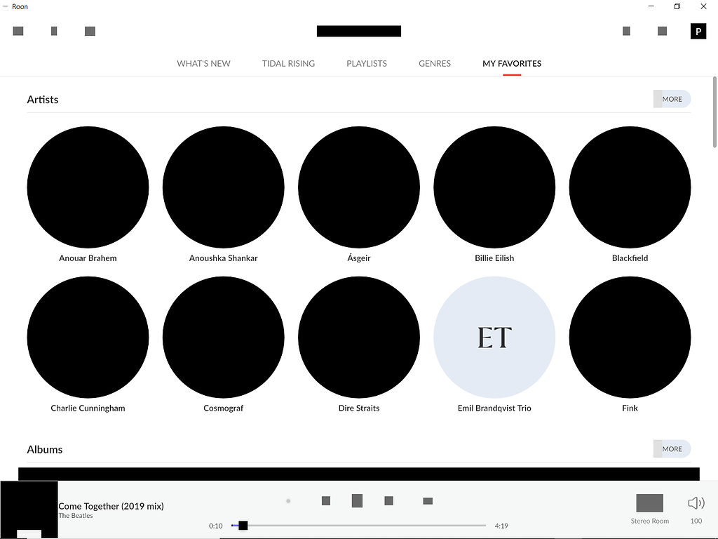 After latest Roon update all black boxes and no art - Support - Roon ...