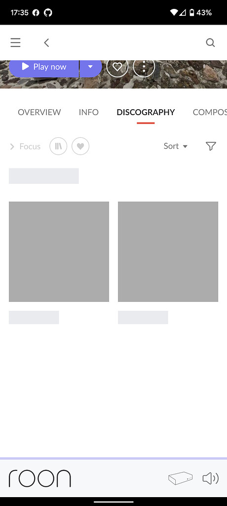 Discography not loading for some artists [Solved] - Support - Roon Labs ...