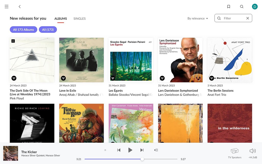 No more genre filters in "new releases for you"? - Roon Software ...
