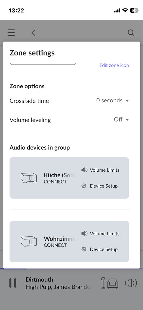 Vol control of Zone of 2 Sonos Gen 1 with iPhone vol +/- button ...