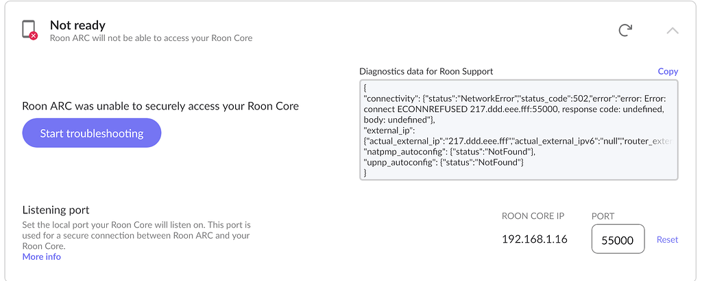 Roon Arc Cannot Connect To Core Synology Router Arc Port Forwarding Help Roon Labs Community