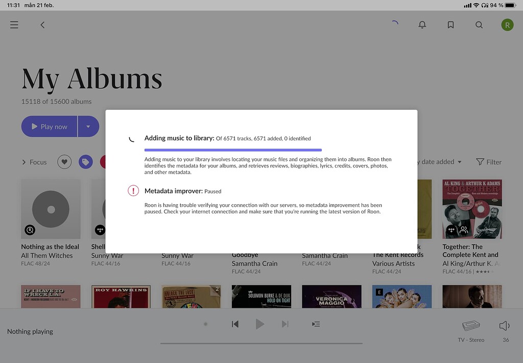 Paused metadata improver - Metadata - Roon Labs Community