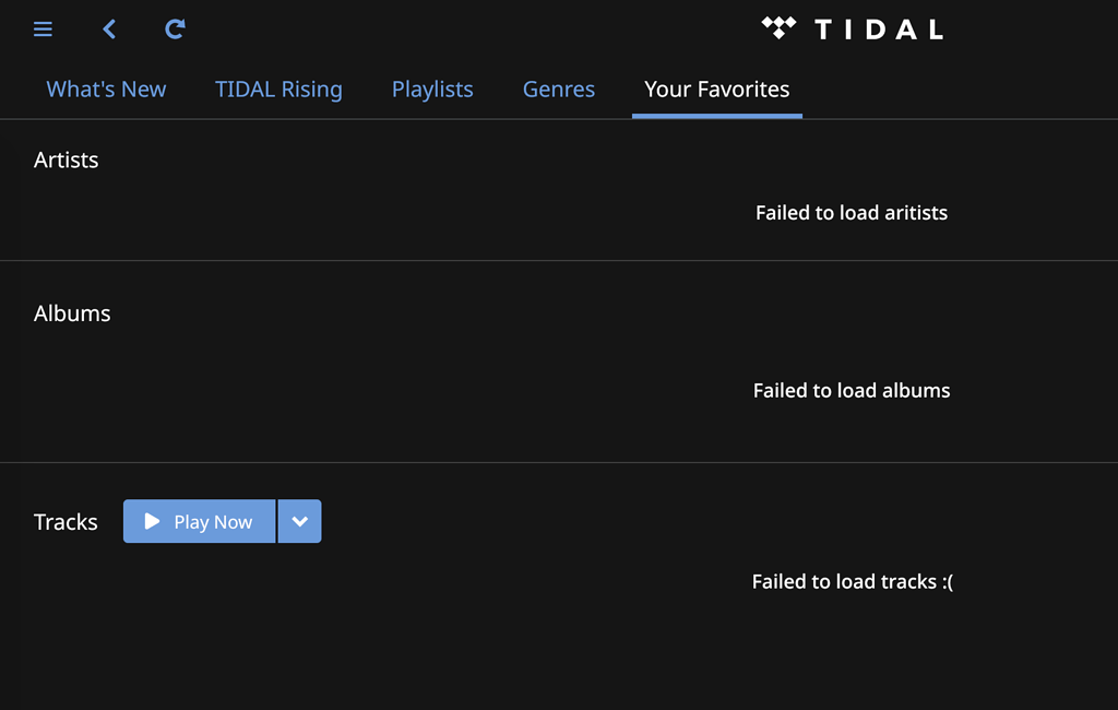 Tidal Playlists Aren't Updating in Roon - Support - Roon Labs Community