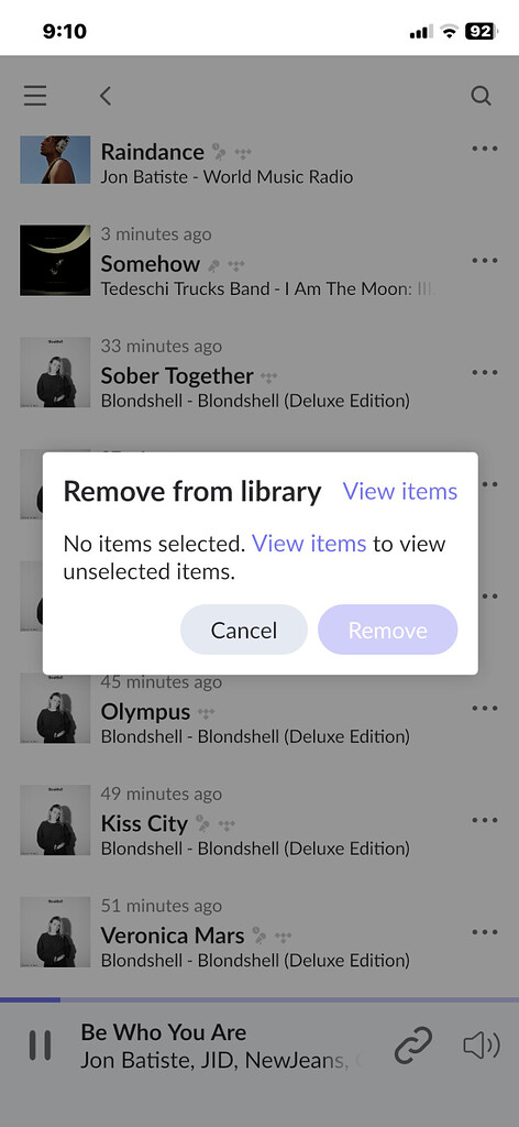 Can not delete a Tidal album from my Roon library - Support - Roon Labs Community
