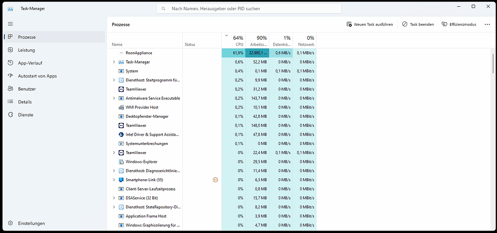 Roon high CPU usage and loading slowly warnings - Support - Roon Labs ...