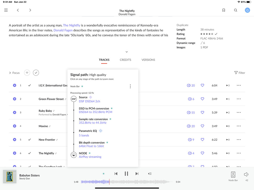 Blue sound node output only 16 bit 44khz - Support - Roon Labs Community