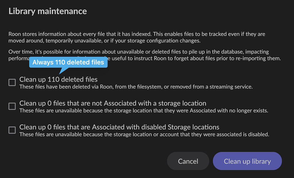 Library maintenance 110 - Support - Roon Labs Community