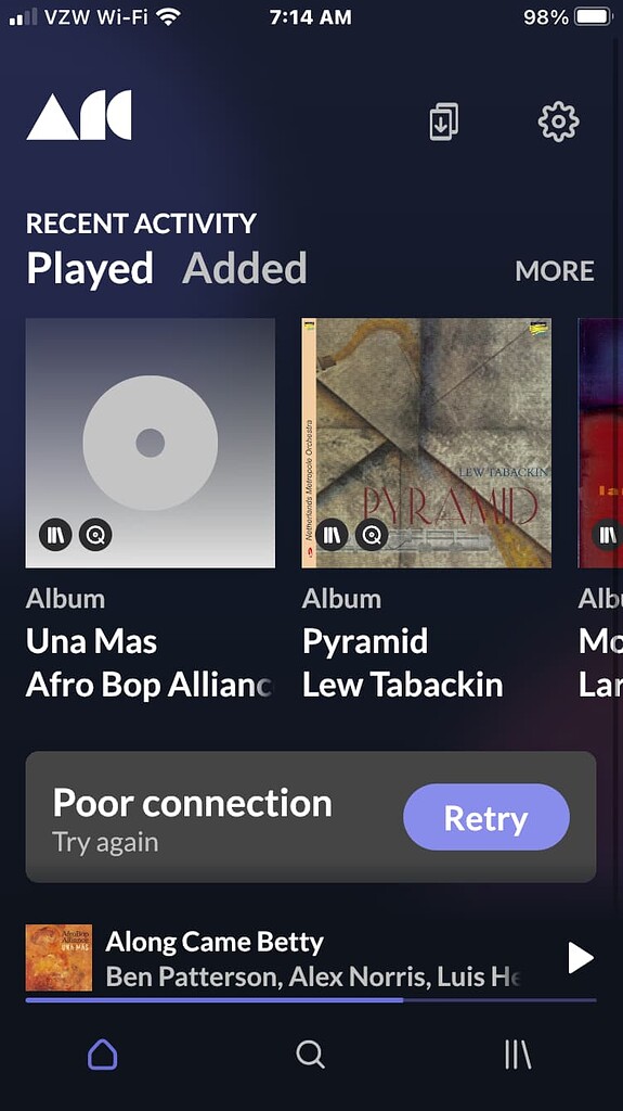 Roon Arc Poor Connection Try Again Message Support Roon Labs Community