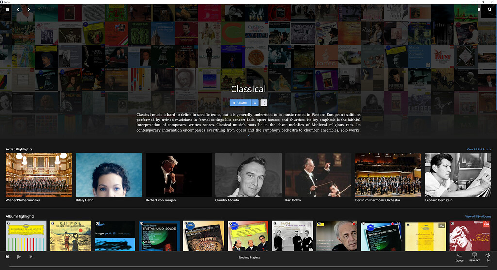 Please restore 'album wall' on Genre pages & make artwork on main genre ...