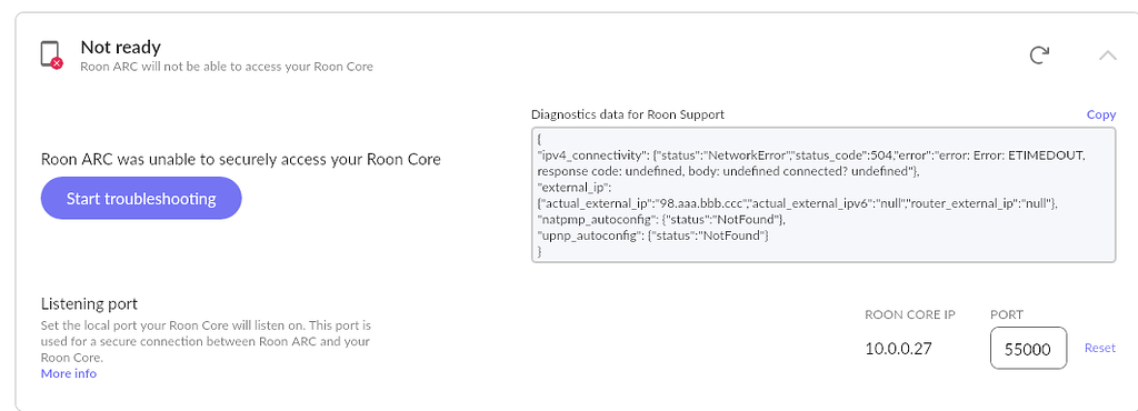 Unable to use ARC - ARC: Port Forwarding Help - Roon Labs Community
