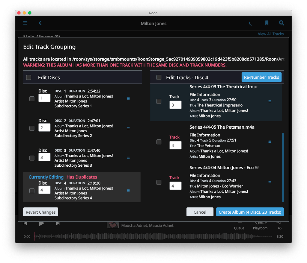 Adding new tracks / discs to albums - Metadata - Roon Labs Community