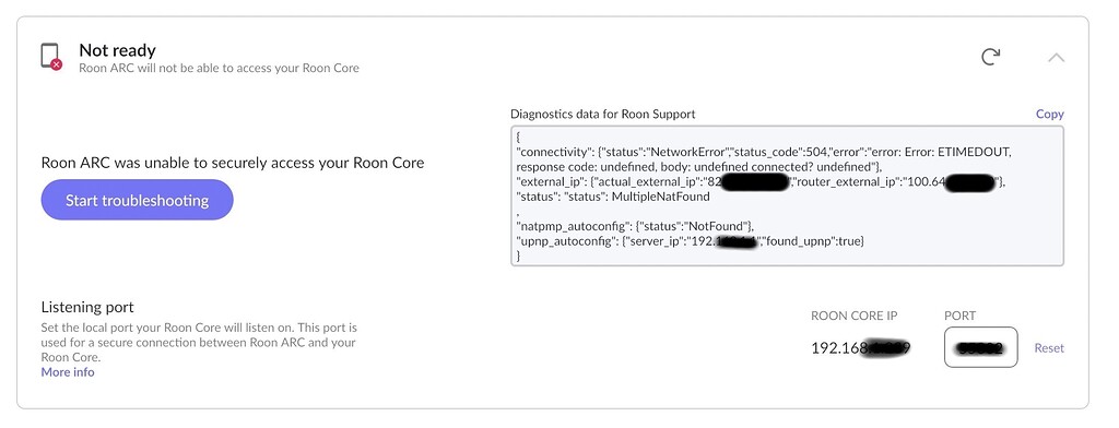 Not connecting to Arc - ARC: Port Forwarding Help - Roon Labs Community