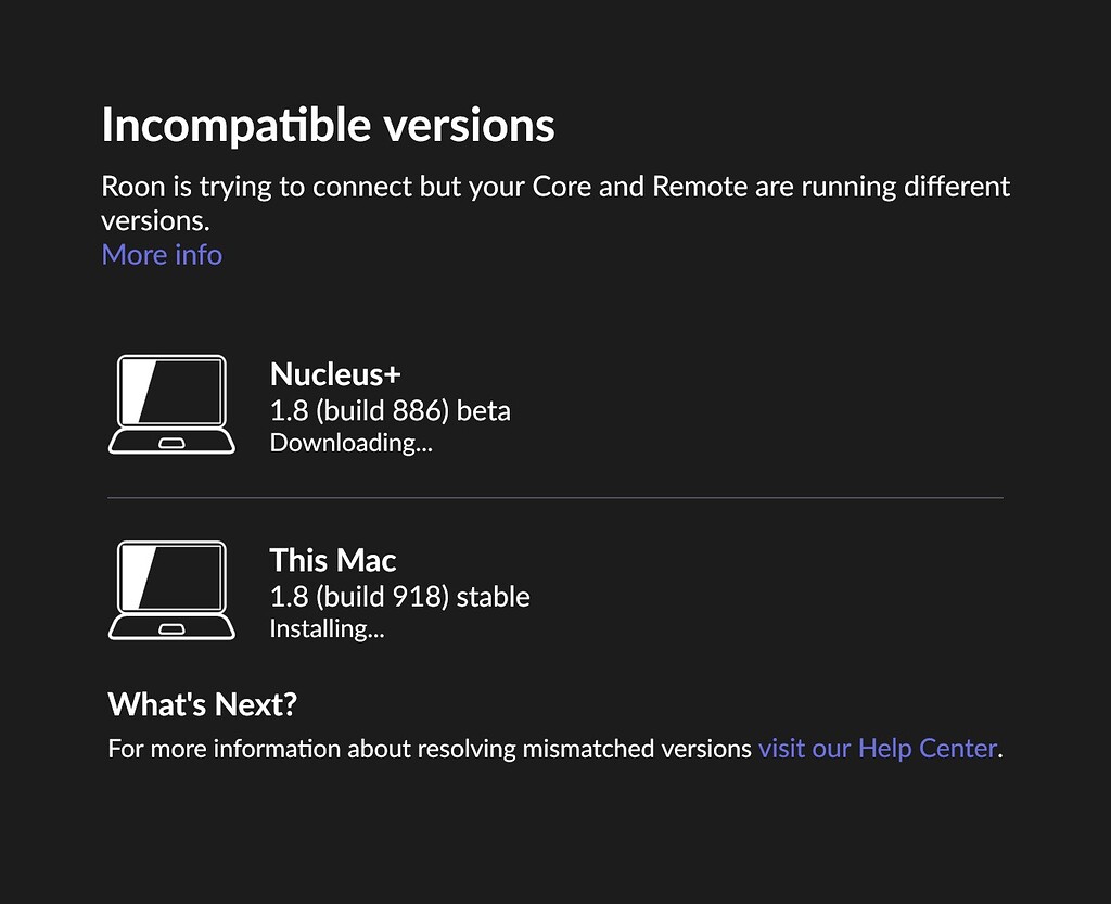 Nucleus Plus stuck on incompatible version - Nucleus Support - Roon Labs Community
