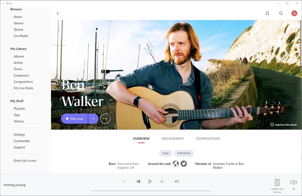 Ben Walker - Banish Air from Air - Metadata - Roon Labs Community