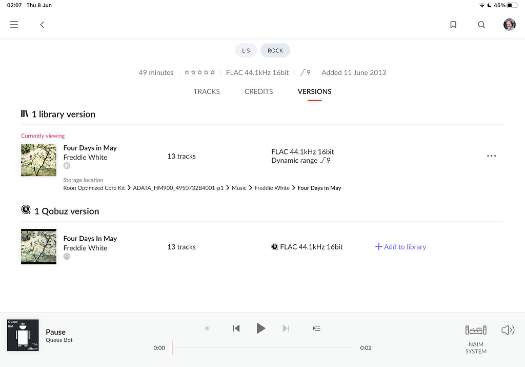 Qobuz version showing compositions but local identified album not showing them - Metadata - Roon ...