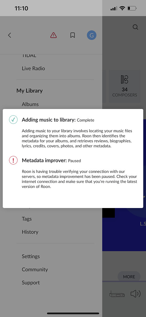 Roon Message “Metadata Paused” - Support - Roon Labs Community