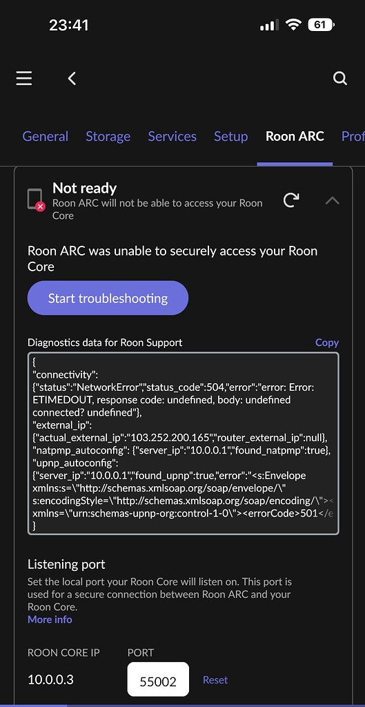 Roon ARC was unable to securely access… (MyRepublic (Singapore), Netgear Orbi RBK852) - ARC ...