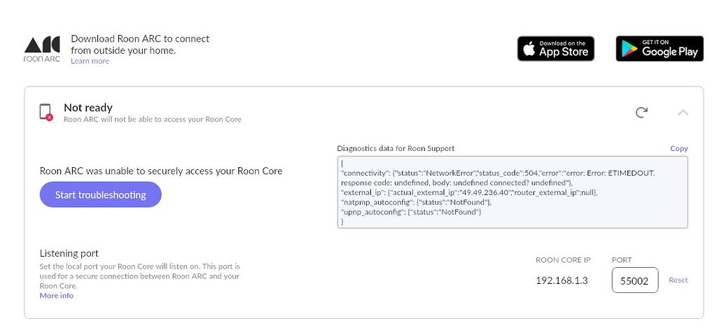 Roon Arc Unable To Connect To Roon Core Huawei Optixstar Eg8145x6 Arc Port Forwarding Help