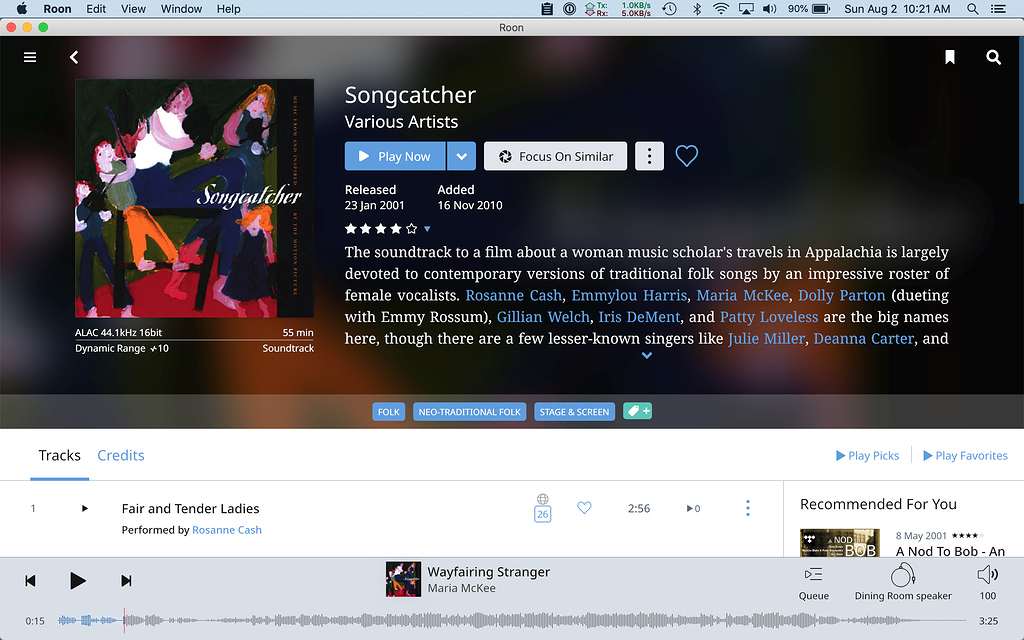 Songcatcher OST: flipped tracks - Metadata - Roon Labs Community