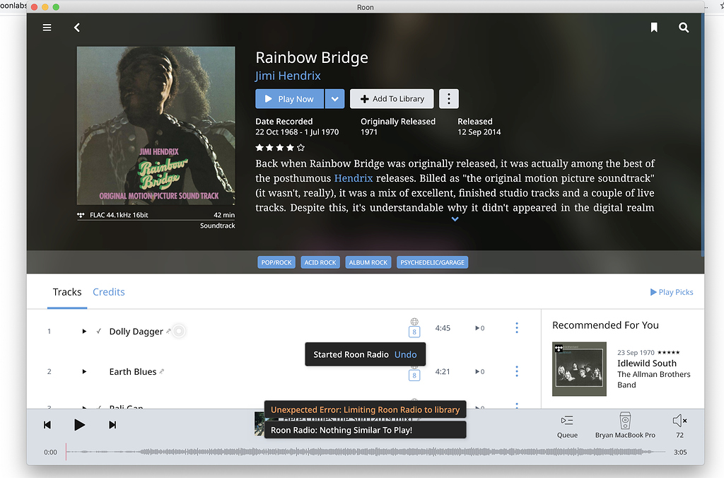 "Limiting Roon Radio to library" with Tidal (2020-12-02) - Support - Roon Labs Community