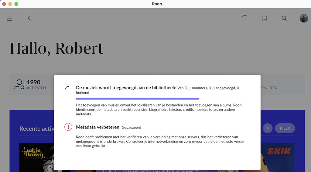 Roon every days tries to add new music, even where there is nothing added [Metadata improver ...