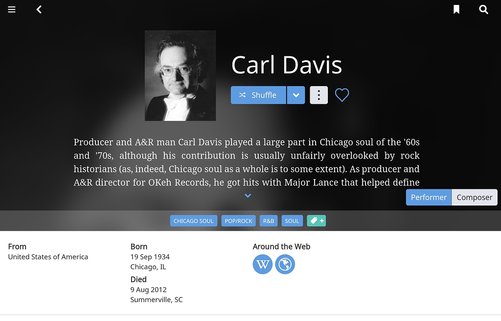 Composer Carl Davis is mixed up with record producer Carl Davis ...