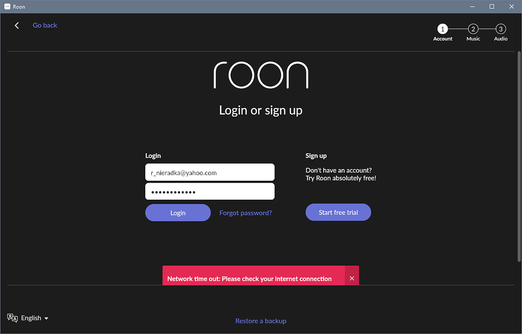 Cannot connect to Core/ Unable to Log into roon app - Support - Roon ...