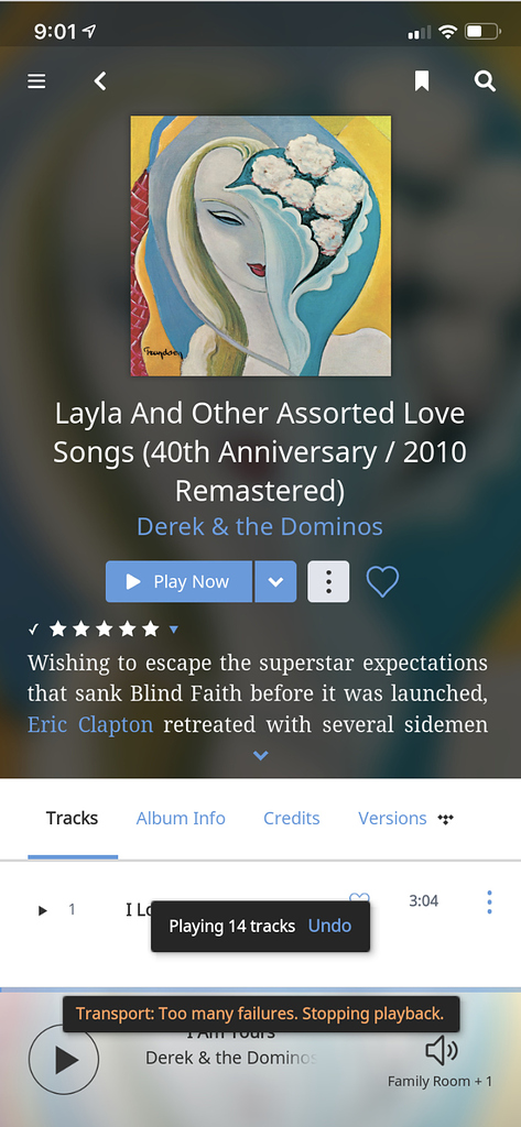 Tidal albums not playing on Roon - Support - Roon Labs Community