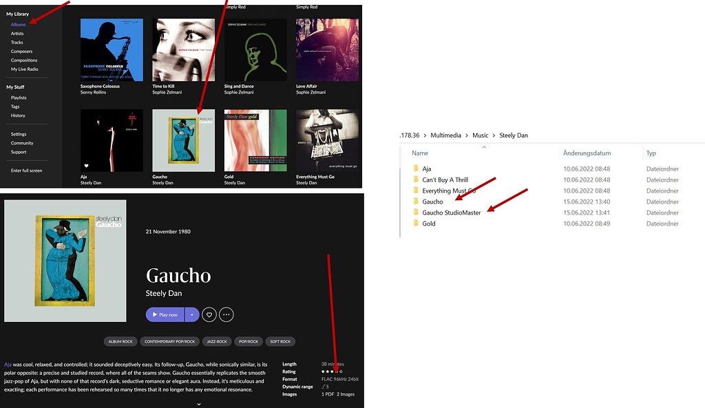 Only one album shows up under "Album" - 2 X the same album but only one shows up - Roon Software ...