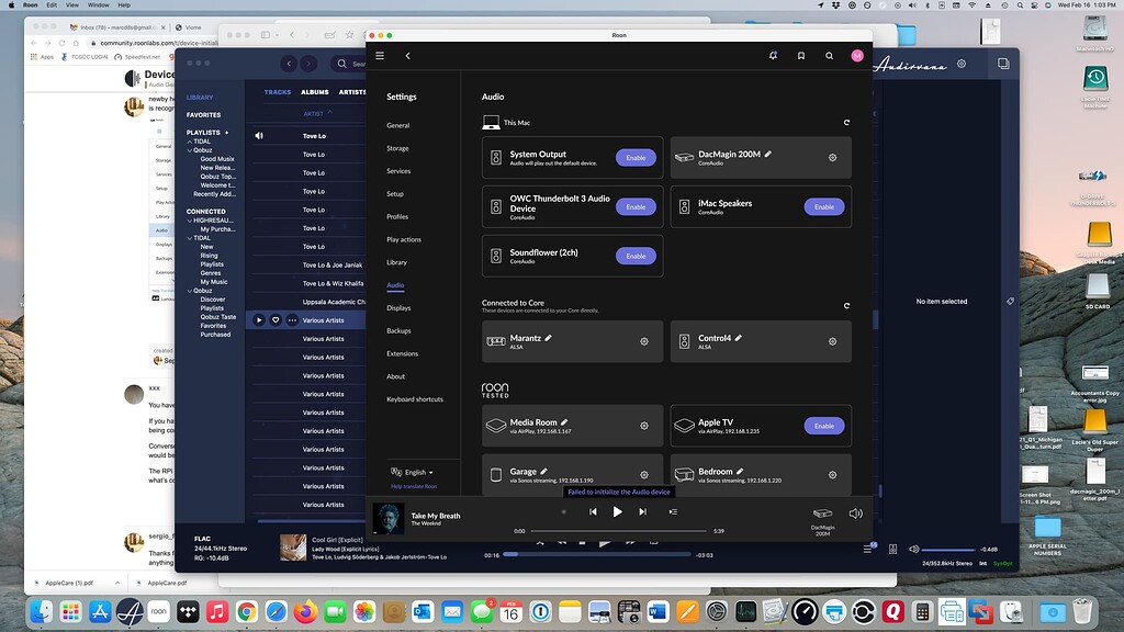 Failed to initialize the Audio device - Support - Roon Labs Community