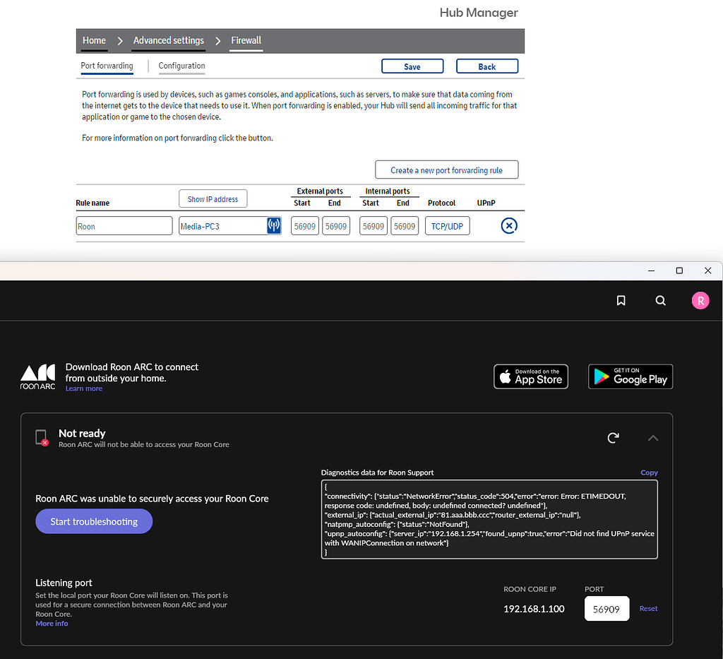 I can't get Roon Arc, Roon Remote or Web Display to work - Support ...