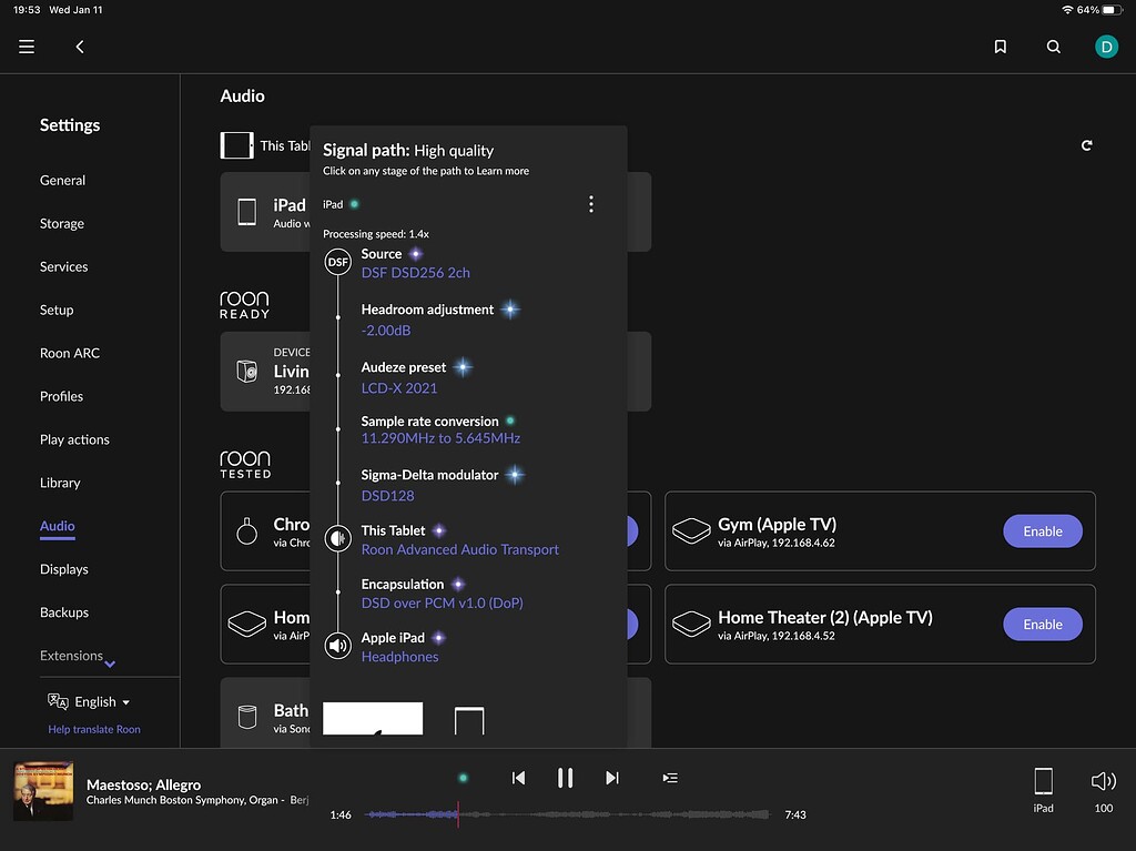 B1191 Roon DSD Headphone Amp Issue? - Early Access - Roon Labs Community