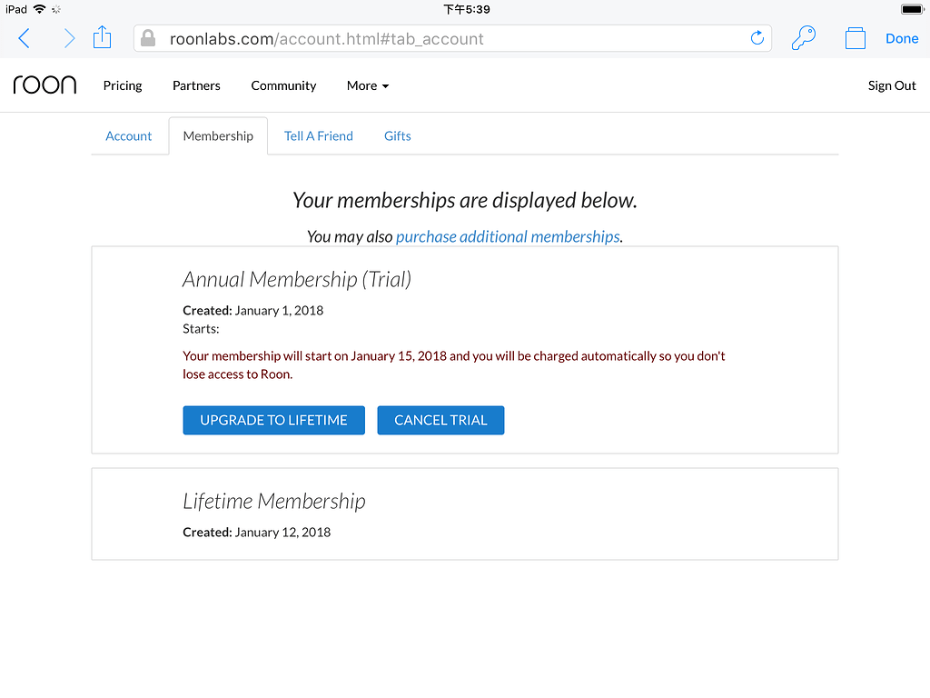 Purchased lifetime membership - Support - Roon Labs Community