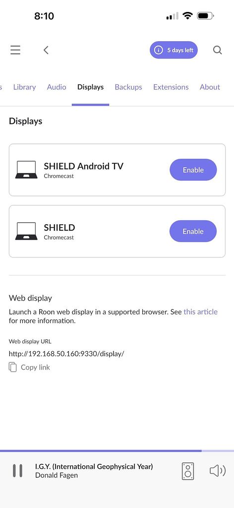 Roon Web Display Does Not Work - Support - Roon Labs Community