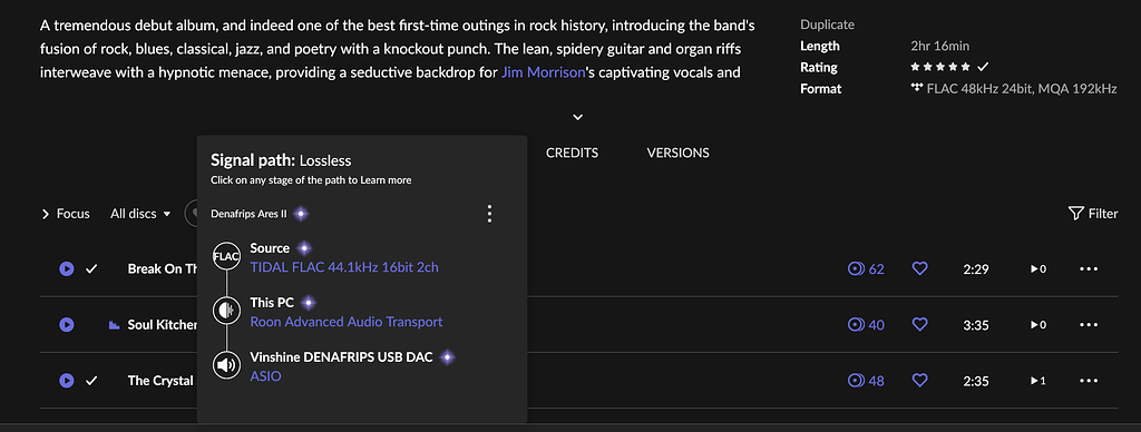 24/96 and higher MQA tracks do not decode correctly using internal MQA decoder - Support - Roon ...