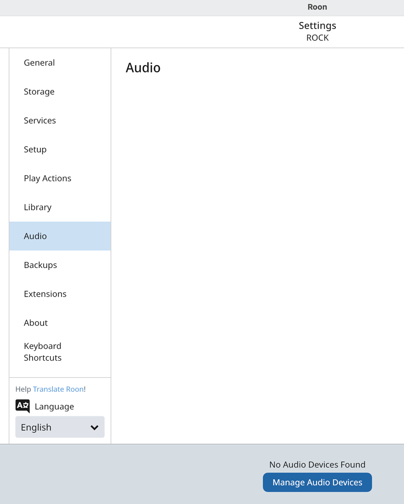 Roon Rock issues with Audio Devices - none found / shown - ROCK - Roon Labs Community
