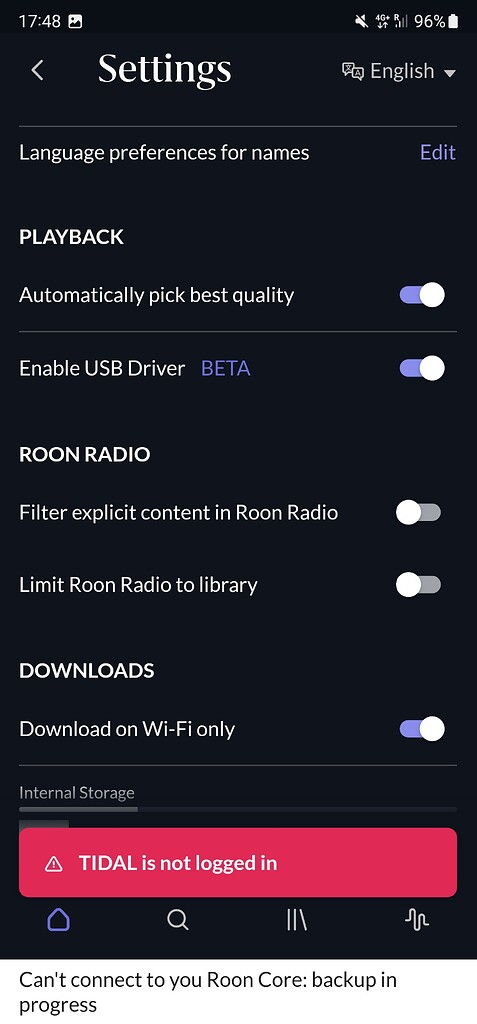 Roon ARC "TIDAL is not logged in" error - Support - Roon Labs Community
