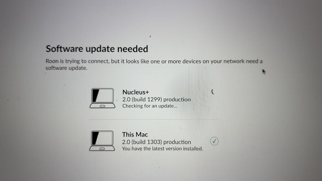 Roon System update does not stop - Nucleus Support - Roon Labs Community