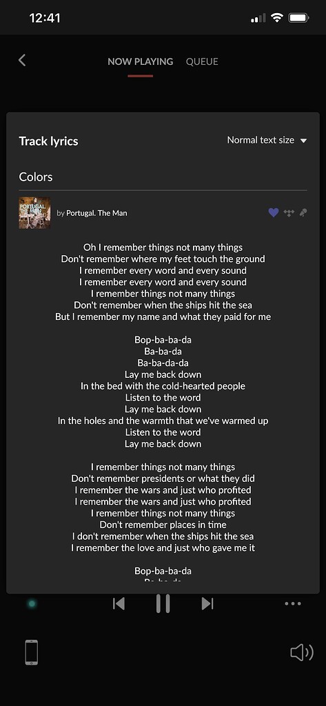 Colors by Portugal. The Man wrong lyrics - Metadata - Roon Labs Community