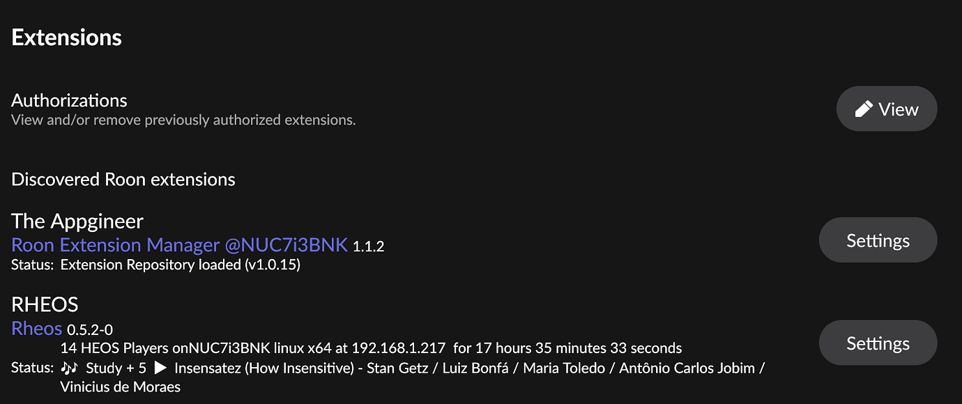 Roon Extension : RHEOS 2-way control & 192Hz/24bit Playback and Grouping on Denon/Marantz HEOS ...