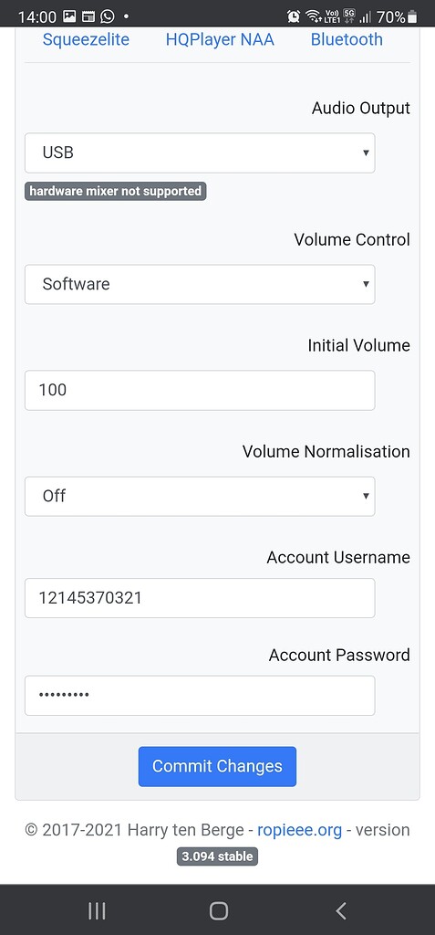 RopieeeXL Librespot not working? - RoPieee - Roon Labs Community